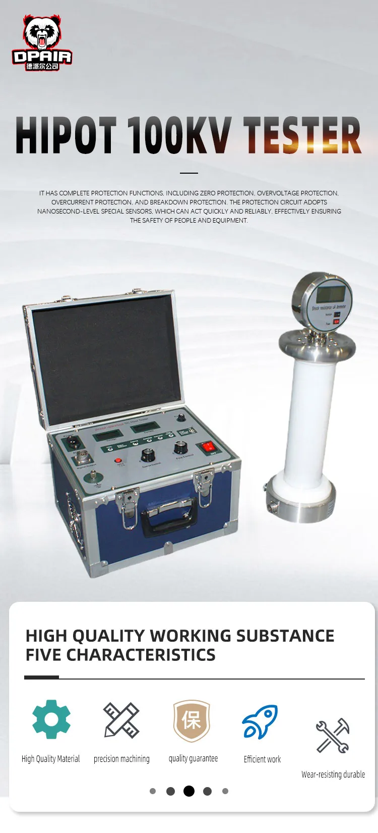 Ac Direct Current Hipot Tester 100kv Withstand Voltage Tester - Buy ...