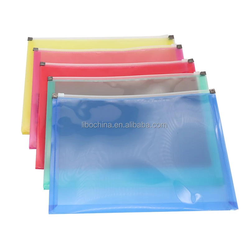 Custom Logo Plastic File Folder A4 Size - Assorted Colors