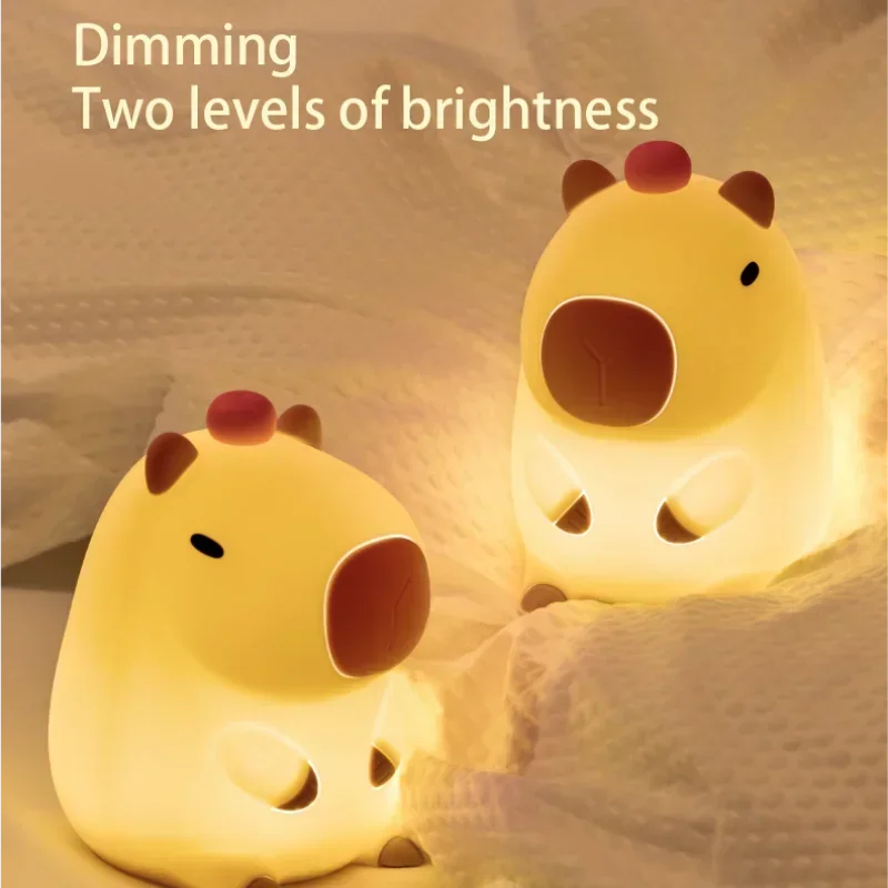 Cute Capybara Table Lamp - Rechargeable Night Light