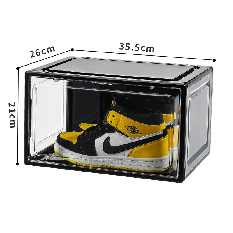 Sneaker Organizer Side Open Door Transparent Basketball Shoe Box Large ...