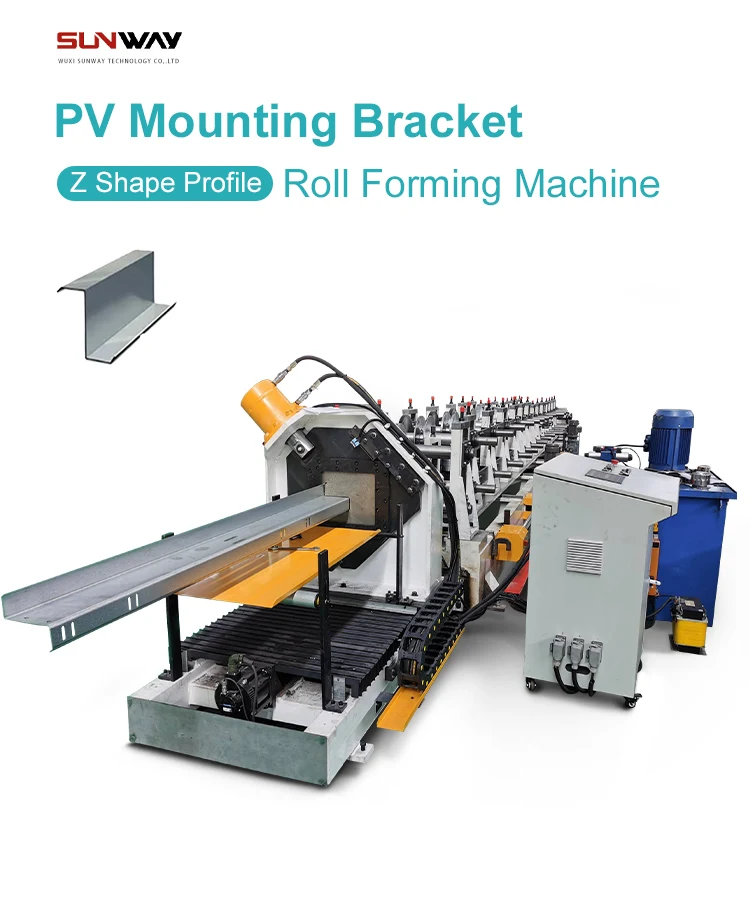 Solar Panel Mounting Structure Z Purlin Roll Forming Machine for JA Solar