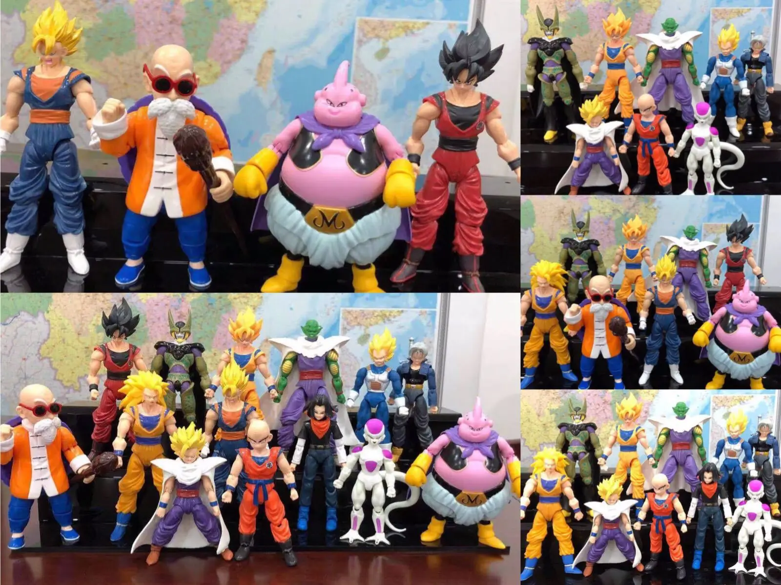 애니메이션 일본 애니메이션 Saiyan 일 Wukong 인형 14 손으로 만든 인형 장식품 극장 버전 장난감 8 움직일 수있는 ...