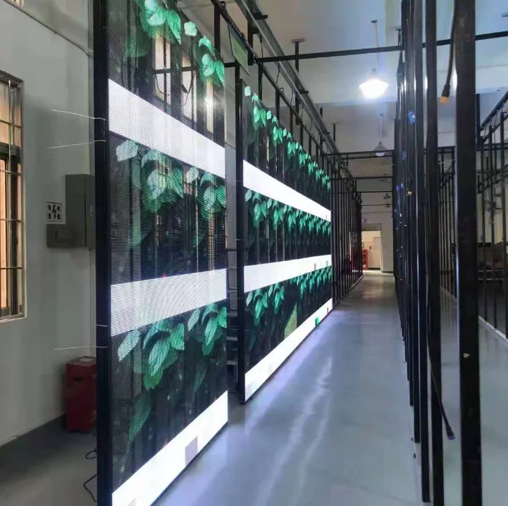 Transparent Led Screen Display Store Glass Adhesive Wall Indoor ...