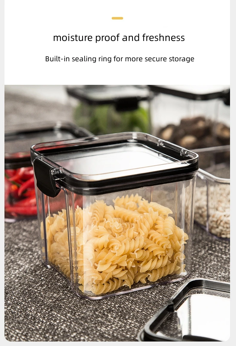 Large Air Tight Kitchen Container Plastic Empty Food Storage Containers ...