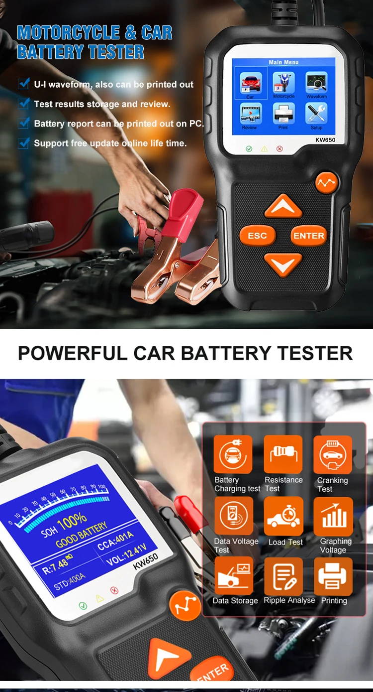 Dongle High Quality 6v 12v Digital Color Screen Deep Cycle Capacity Car ...