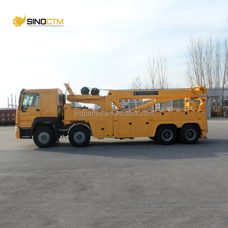 Sinotruk Chassis 8x4 Heavy Duty 40tons Rotator Wrecker Tow Truck for ...