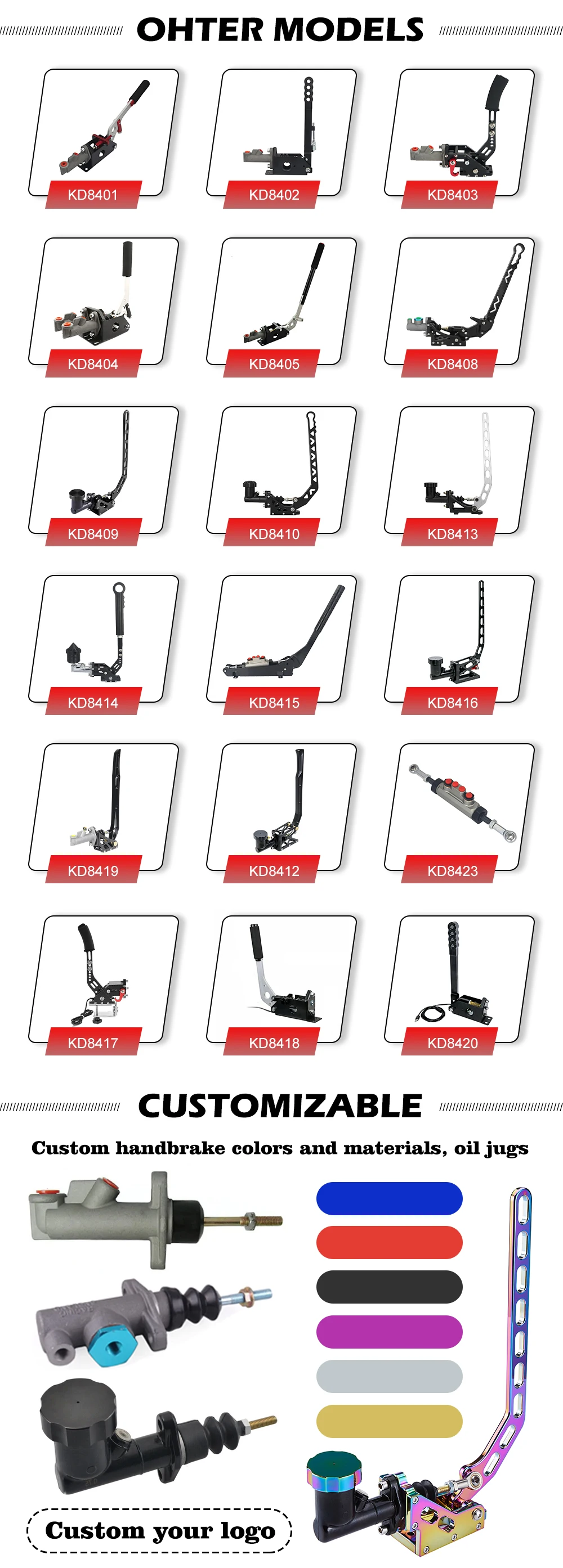 Jdm Parts Vertical Hydraulic Hand Brake Adjustable Lever Handbrake For ...