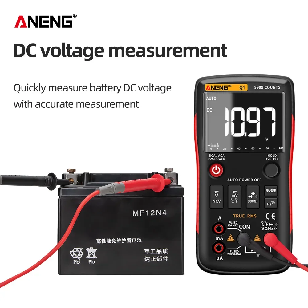 Q1 Digital Multimeter 9999 Analog Tester REAL RMS Professional Multi ...