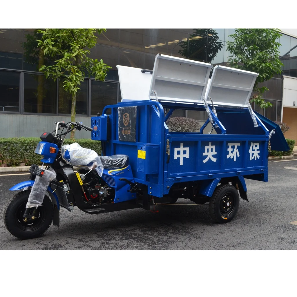 Dump Trucks Dump Sanitation Hydraulic Three Wheel Garbage Tricycle ...