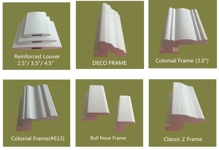 High Quality White PVC Plantation Shutter Parts PVC Louver Shutters ...