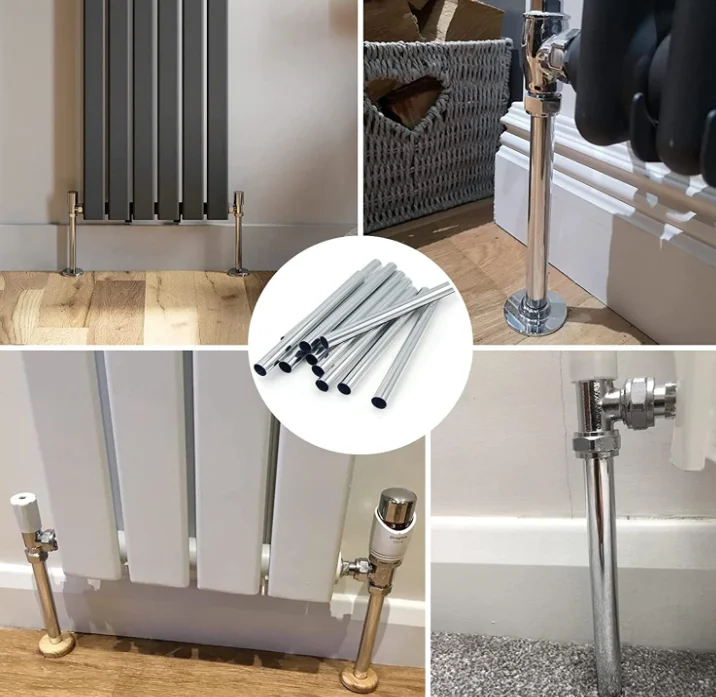 15mm X 202mm Plumb-Pak Radsnap Radiator Chrome Effect Pipe Sleeves for ...