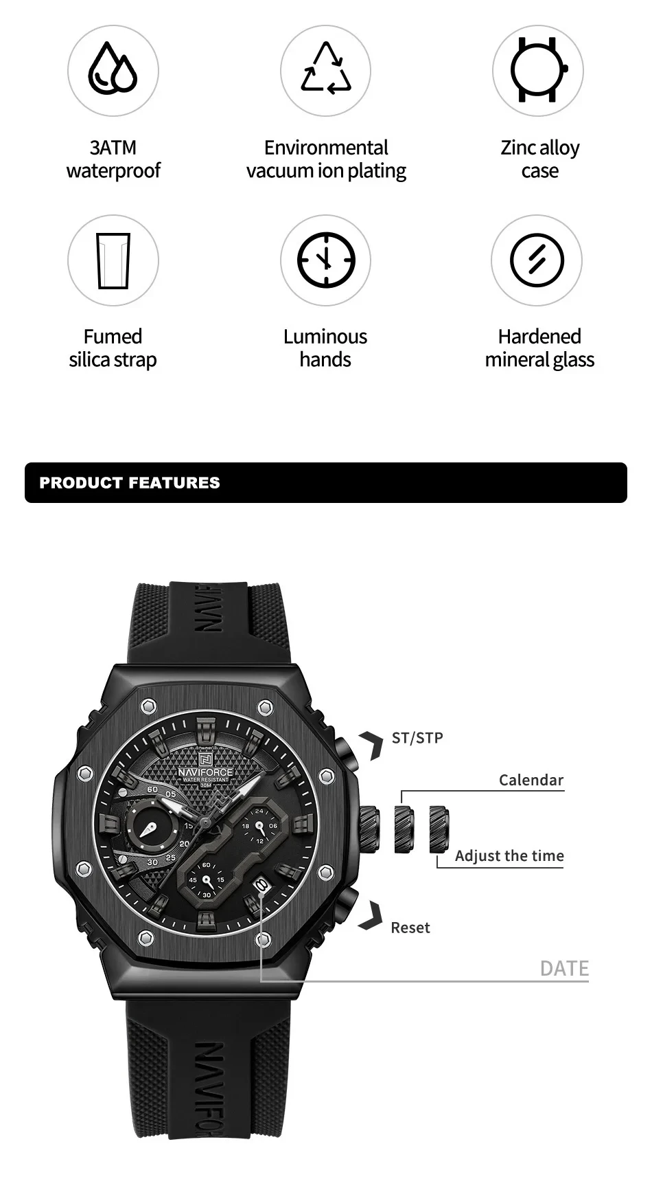 Best Sport Watch for Sport Lovers - NAVIFORCE 8035