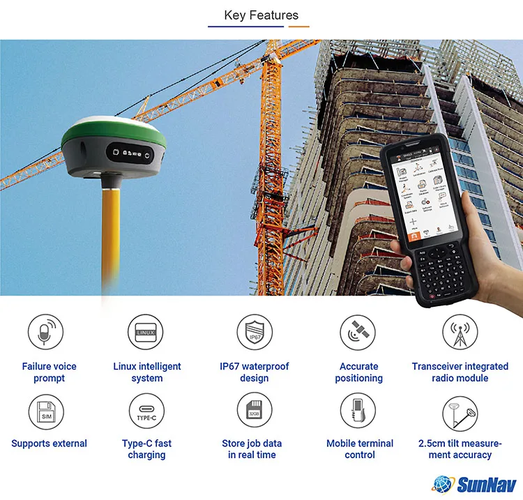 Sunnav S90 GNSS GPS Survey Equipment - 1408 Channels