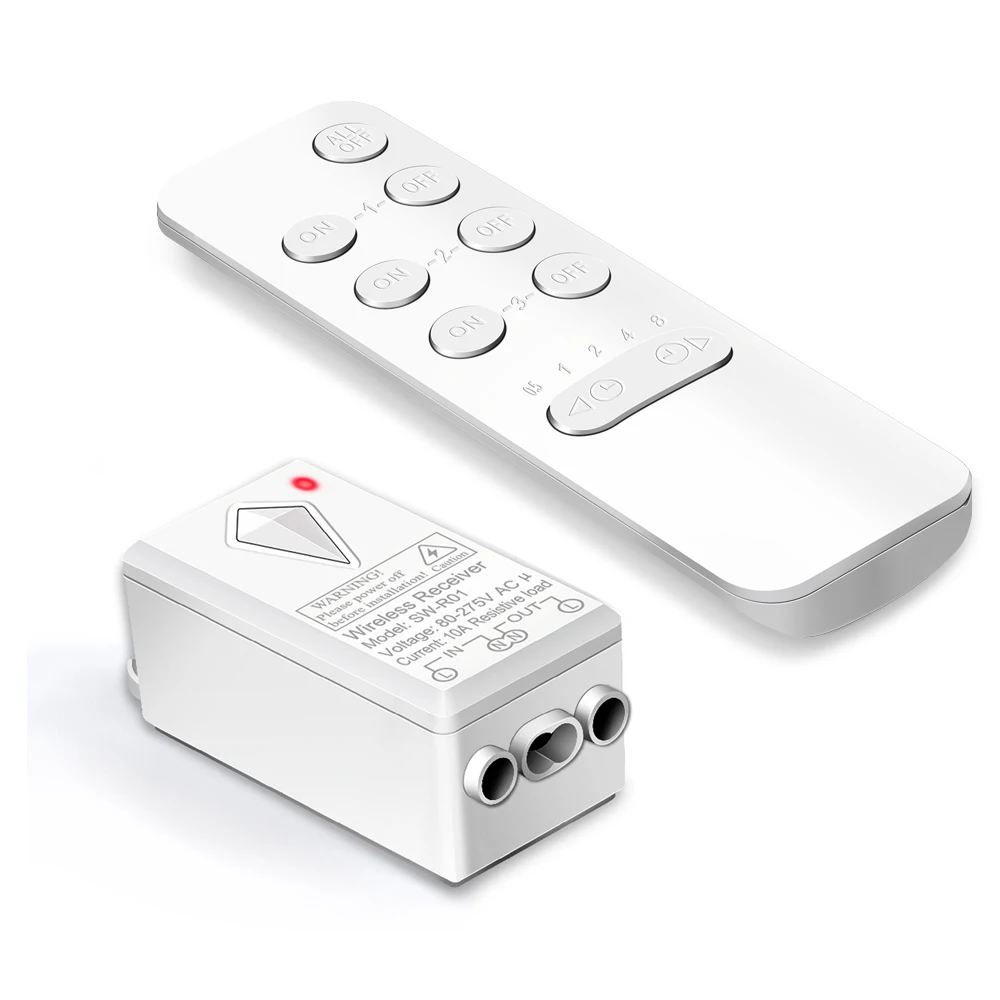 Wireless Switch And Receiver Kit Multi Way Remote Control Light Switch ...