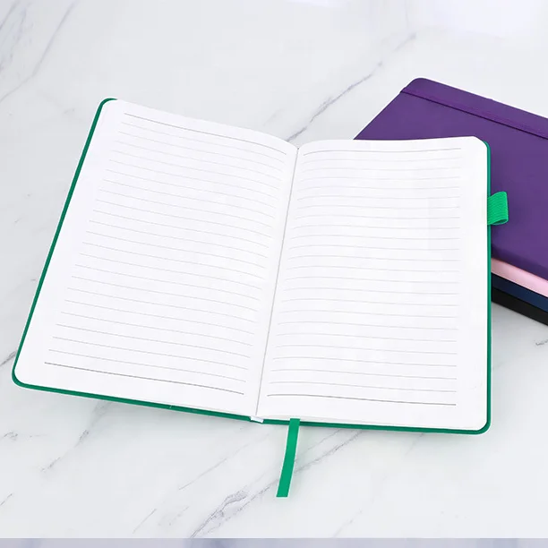 Professional Custom Leather Lined Paper Dark Blue Journal Notebook with ...