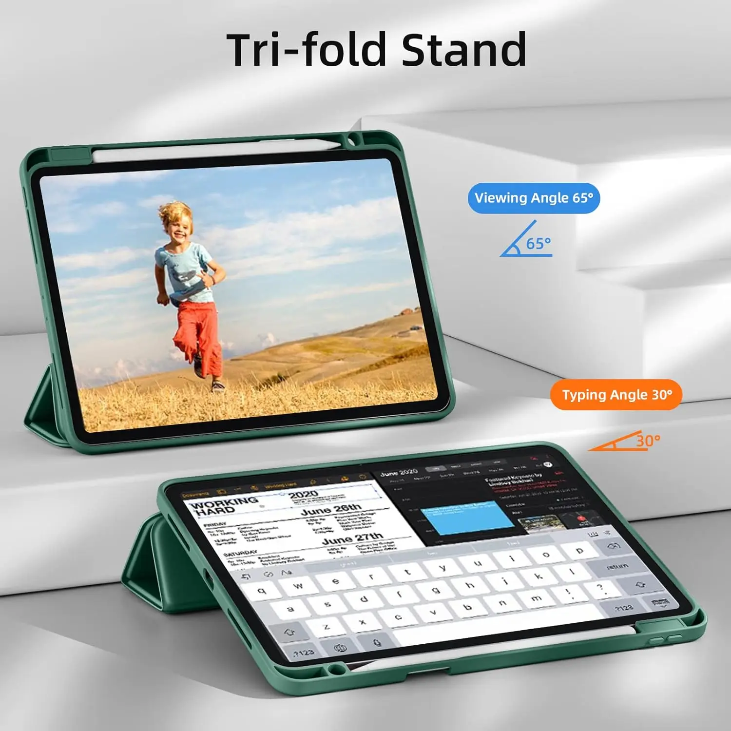 Slim Trifold Smart Protective Cover for iPad Pro 12.9 Inch 4th/5th/6th ...
