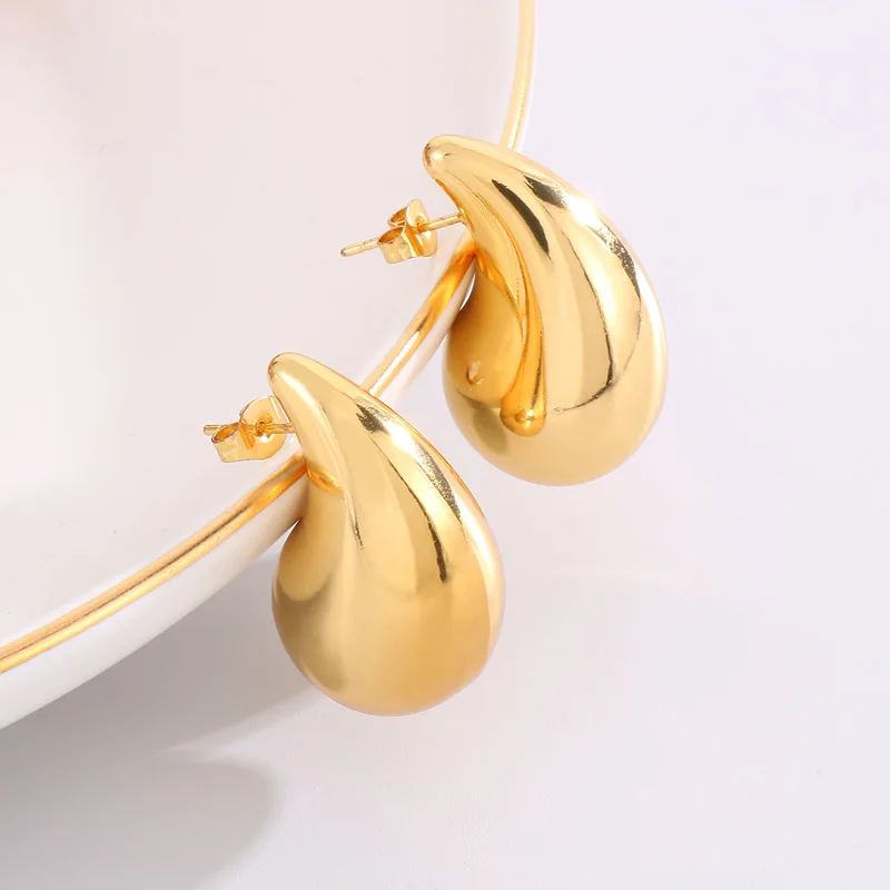 Gold Silver Stainless Steel Women Ins Fat Luxury Trendy Chunky ...