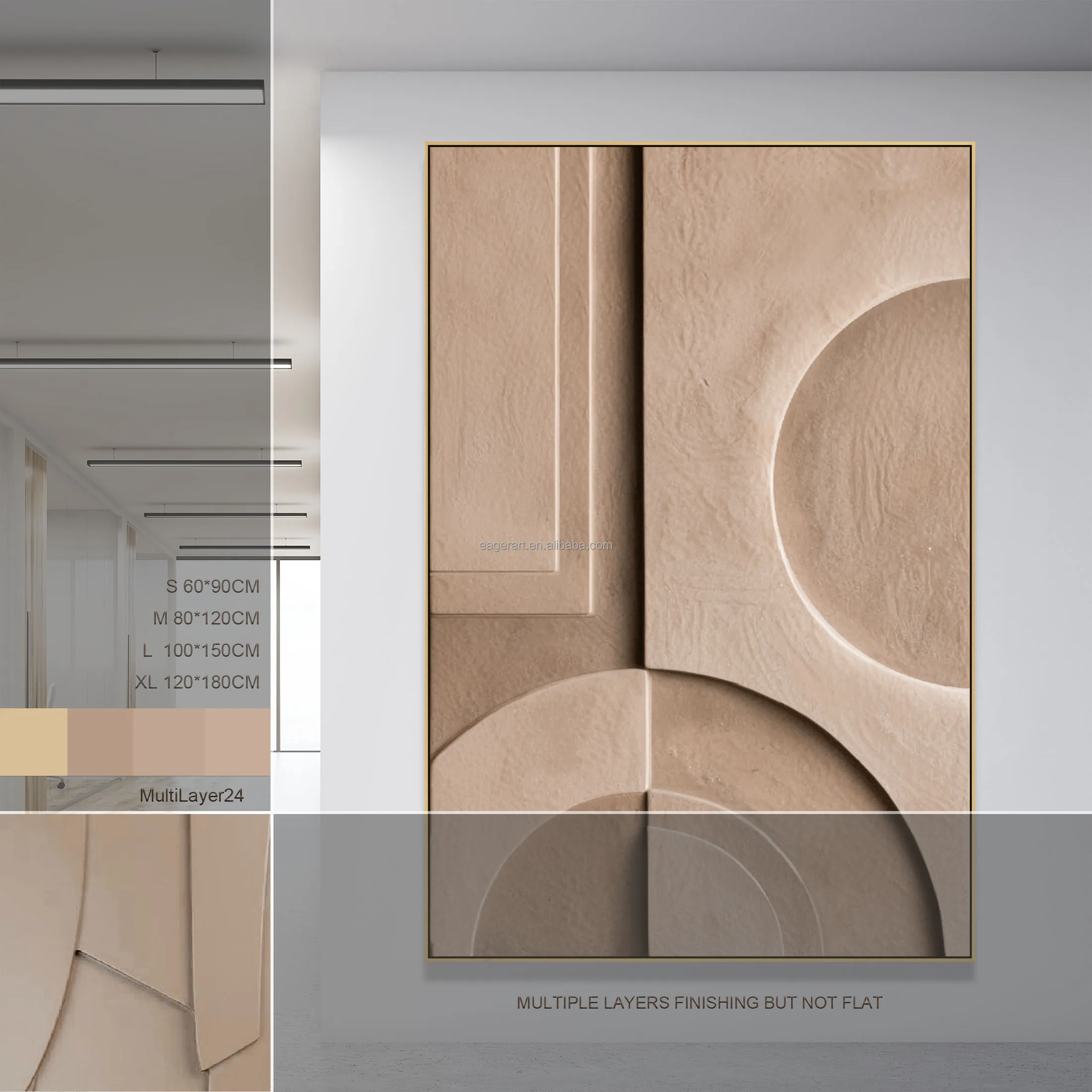 Minimalist Geometry Hand Painting - Wabi-Sabi Style Art