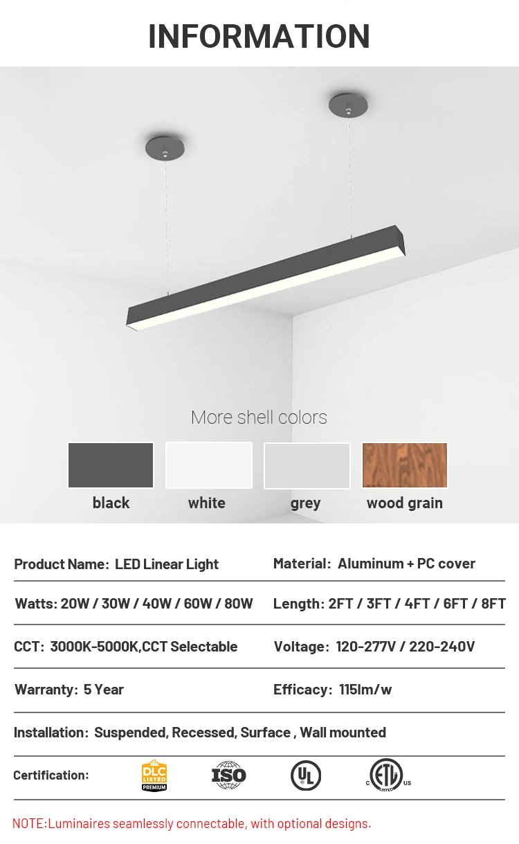 Brandon High Quality Modern Linear Lighting Systems LED