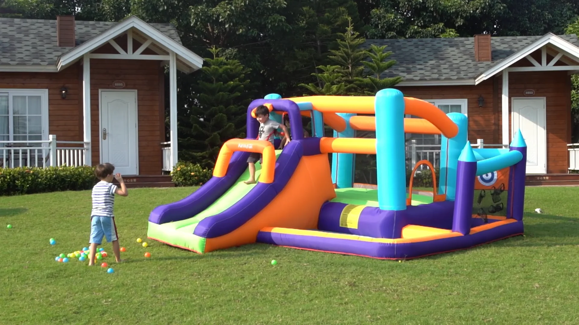 Commercial Character Playground Jumping Slide Bouncer Combo Inflatable ...