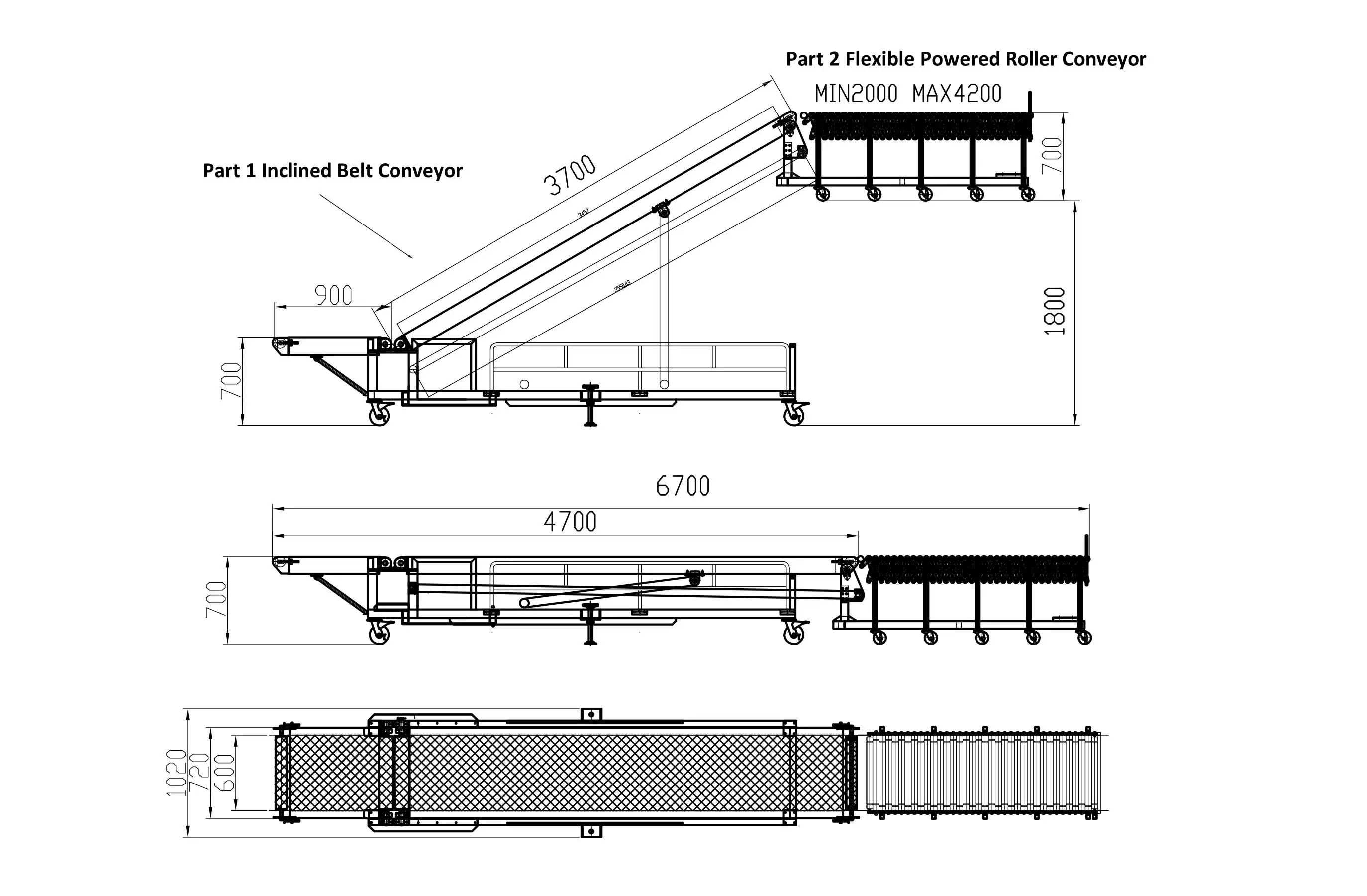 Truck Loading And Unloading Conveyor Belt Conveyor Telescopic Conveyor ...