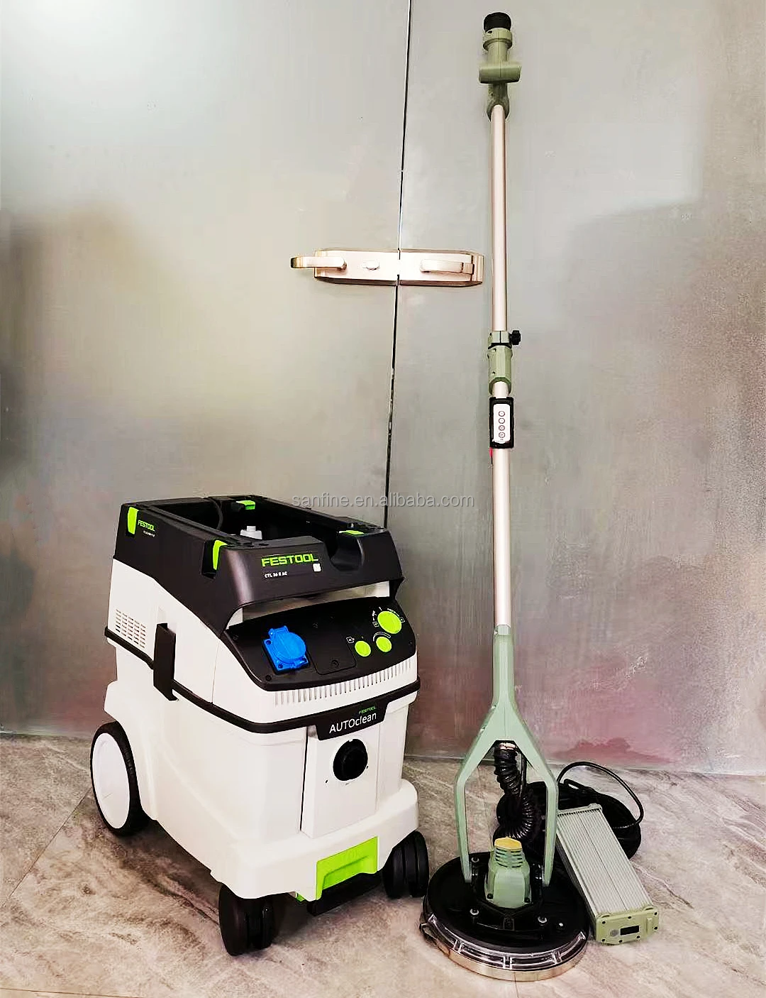 Electric Brushless Drywall Sander with Vacuum Cleaner Attachment Auto ...