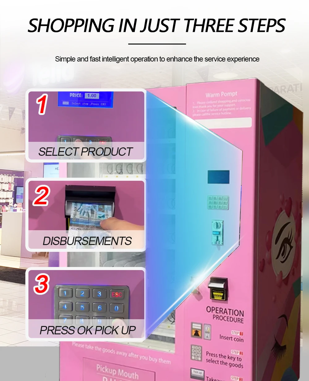Hair Vending Machines Skin Care Perfume Products Vending Machine ...