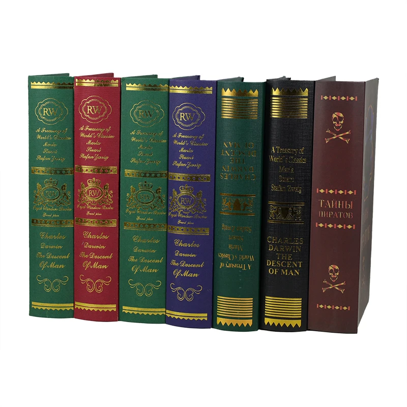 Luxury Fake Books for Decoration Openable Simulation Book Storage Box ...