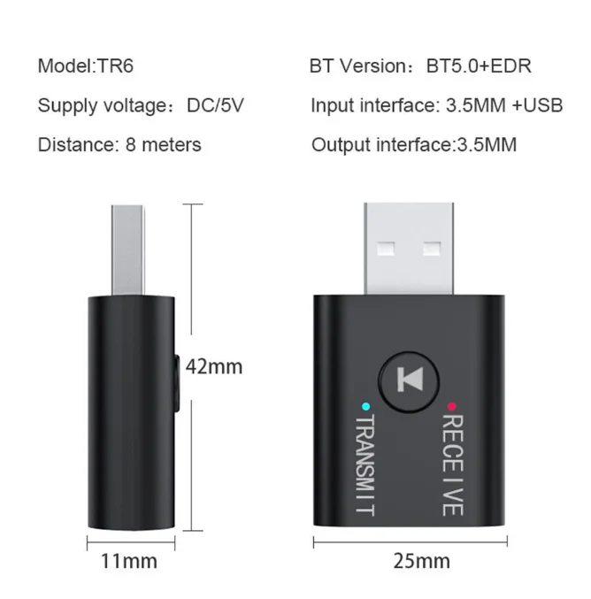 Blue Tooth Transmitter Blue Tooth Adapter 3-in-1 Audio Transmitter Blue ...