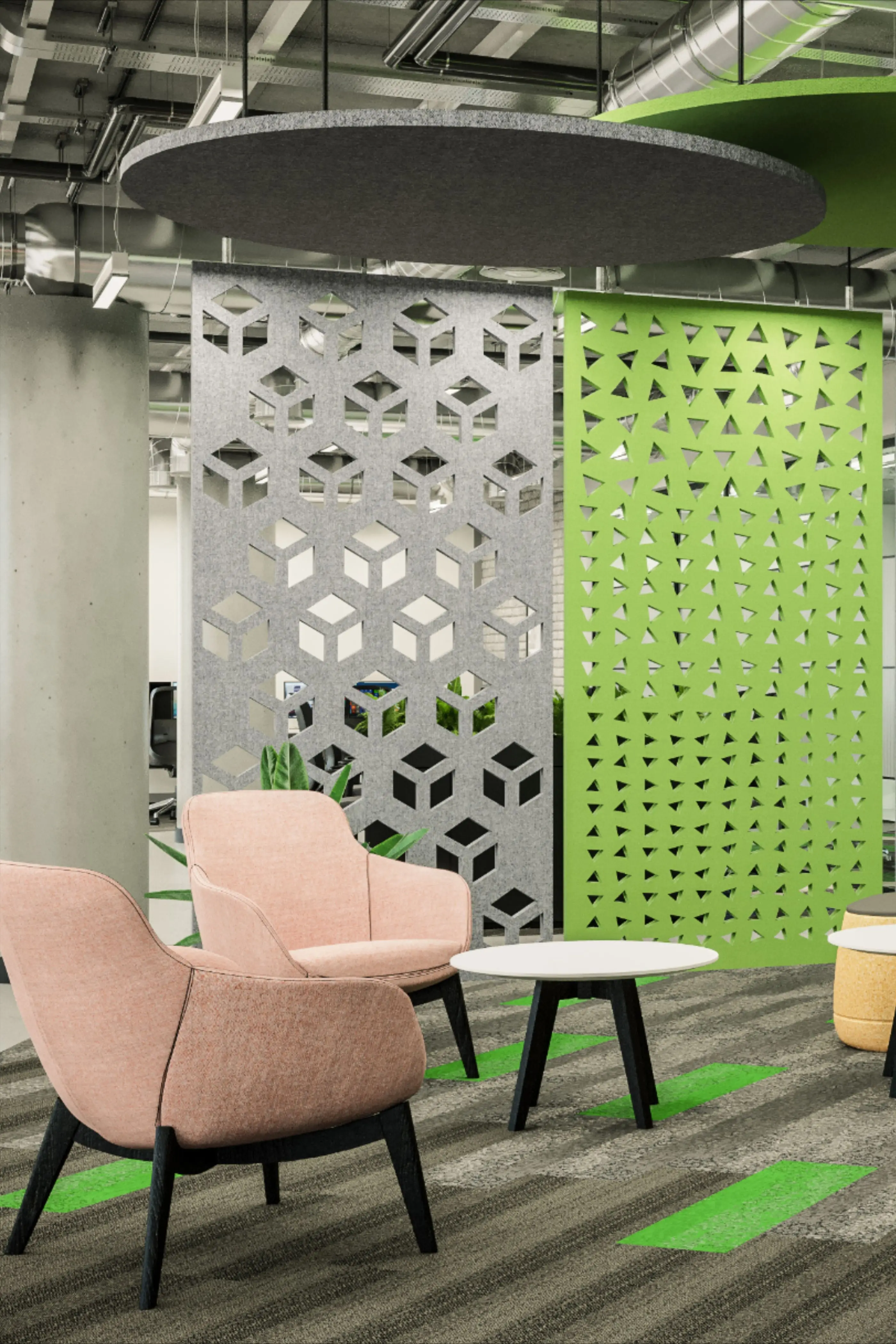 Panneau Insonorisant Office Partition De Fibre De Polyester 3d Pour Le ...