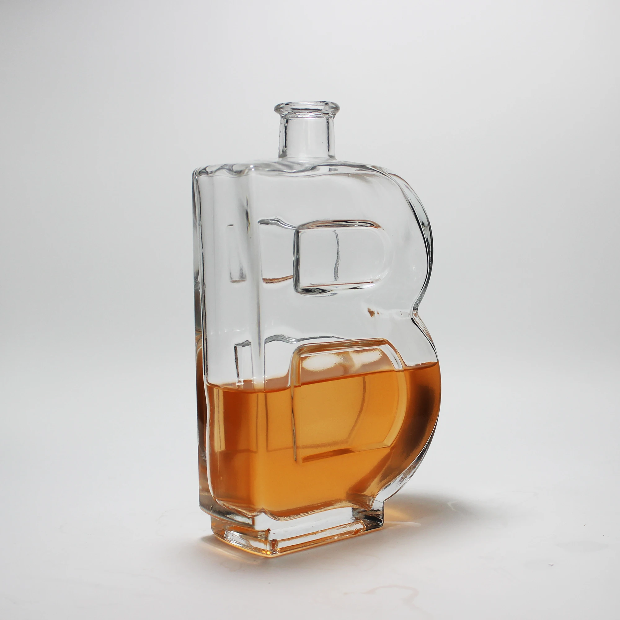 Custom Letter B Alphabet Alcohol Vodka Whiskey Liquor Glass Bottles ...