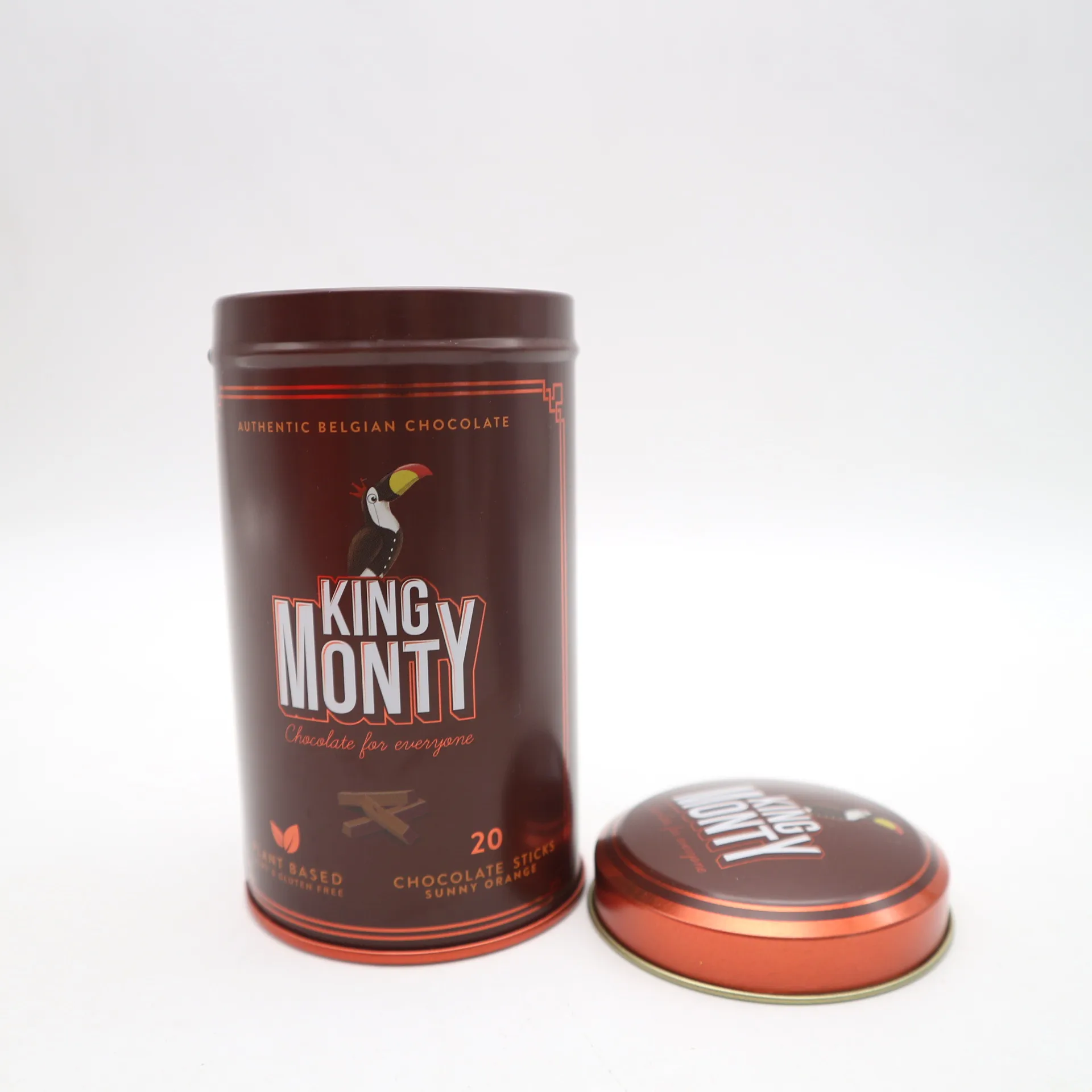 Custom Printed Cylinder Metal Tin Container Packaging For Chocolate ...