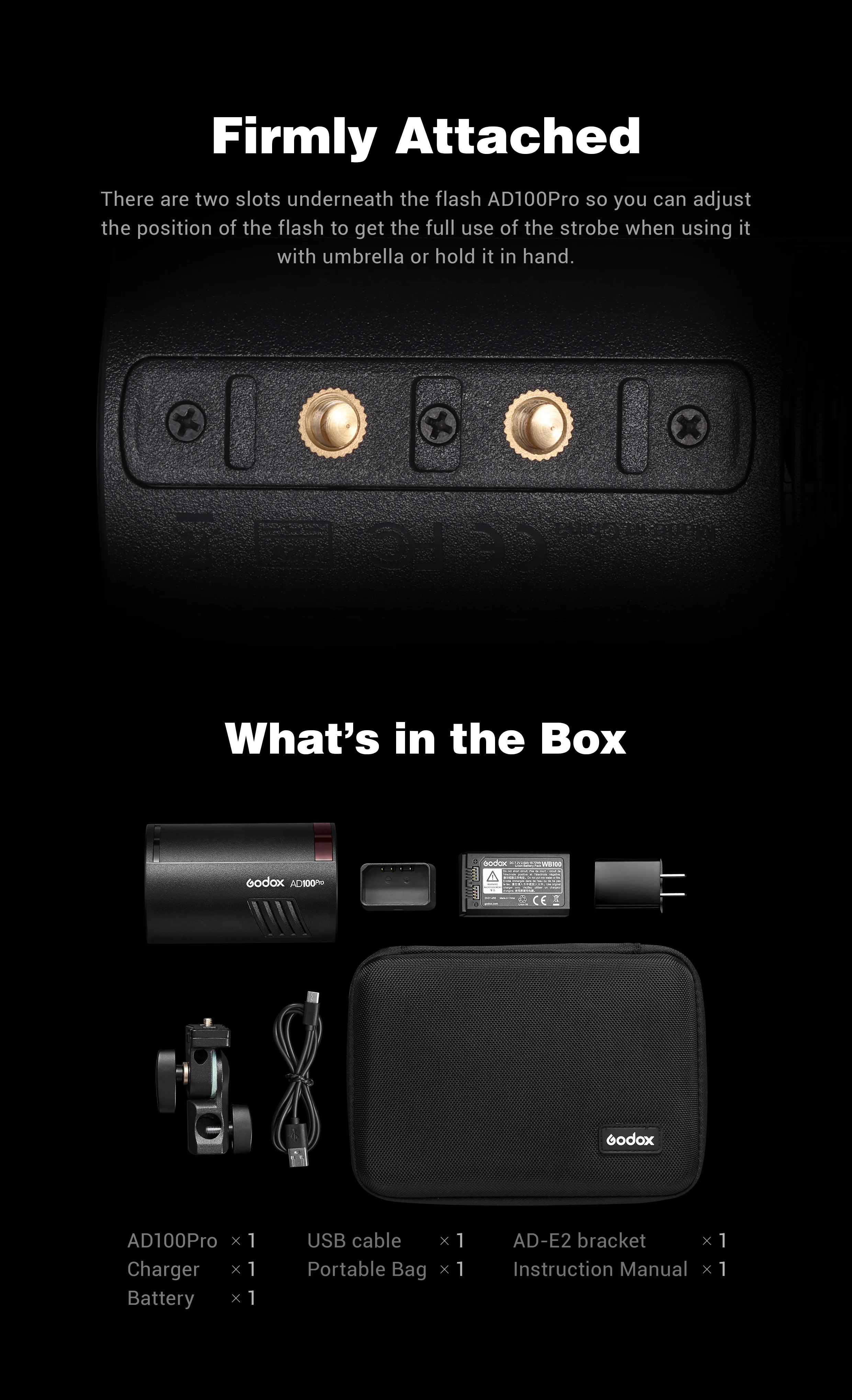 Godox Ad100pro - 100ws Flash Strobe with 2.4G Remote Control