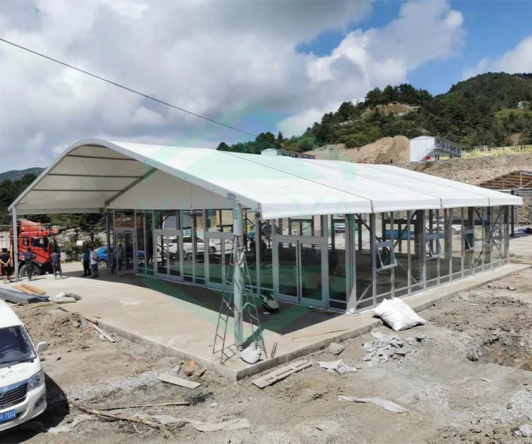 2024 New Design Curved Aluminium Frame Trade Show Event Tent Commercial ...