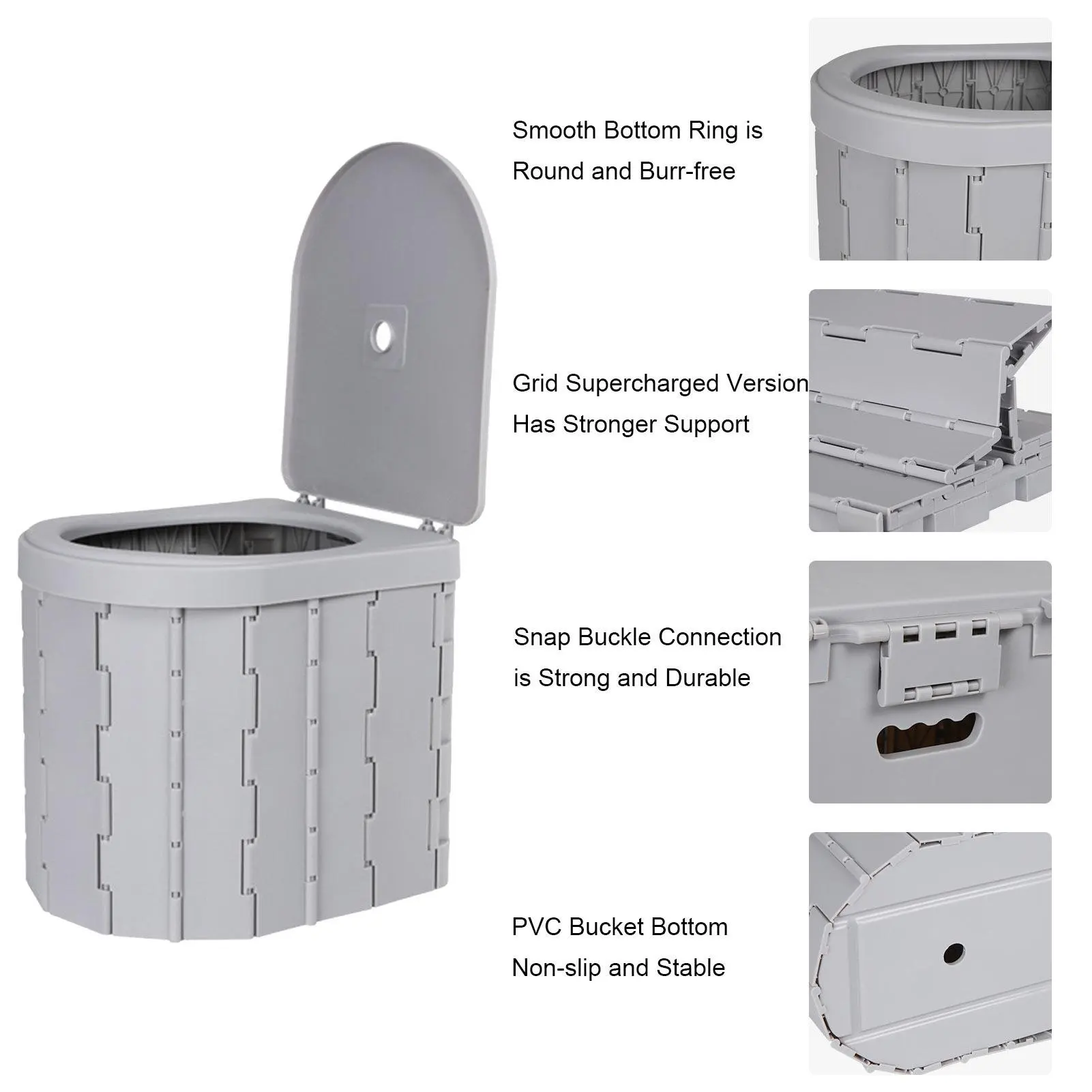 Portable Camping Folding Porta Potty Car Toilet Stool for Travel and ...