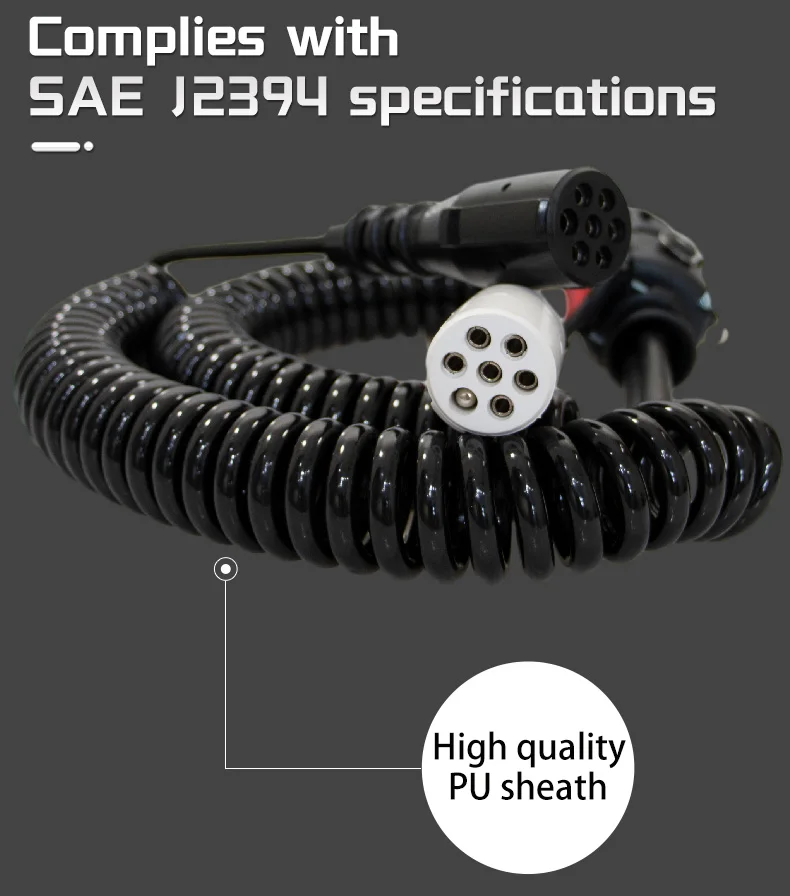 Heavy-duty Truck Trailer Wire Spiral Cable 15 Holes Double Spiral ...