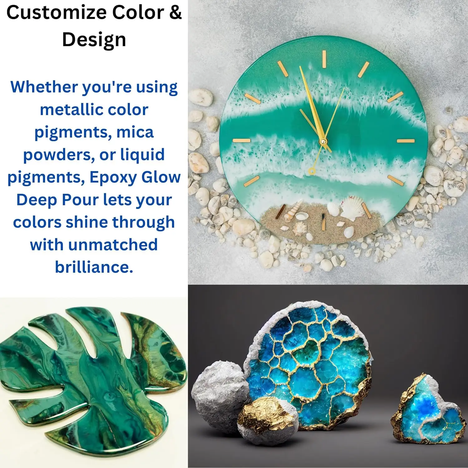 Epoxy Resin Art Resin - Crystal Clear Formula for Coating, Casting, and ...
