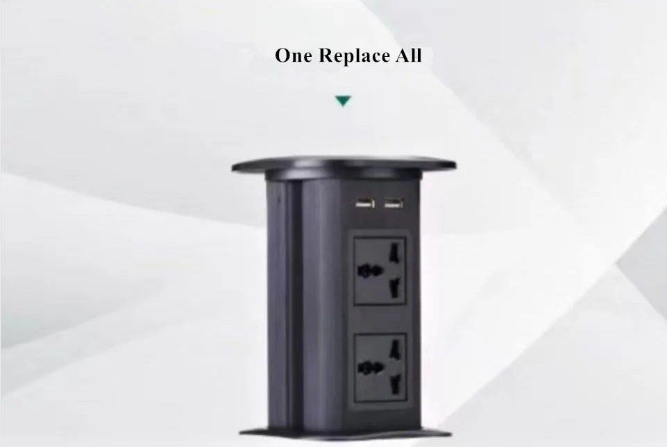 BW Motorized POWER STRIP Stand up Desk Kitchen Cabinet Outlet Wireless ...