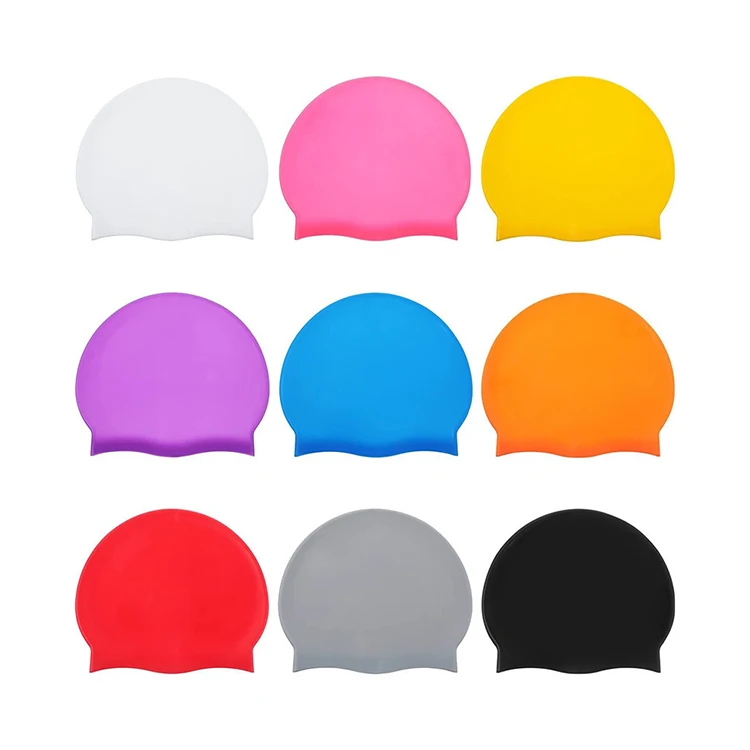Waterproof Silicone Swim Cap Custom Logo Printing Durable Outdoor Water ...