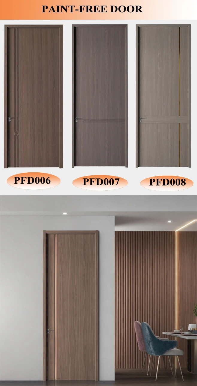 2024 Latest Internal Flash Door Sound Proof Solid Core Wooden Door With ...