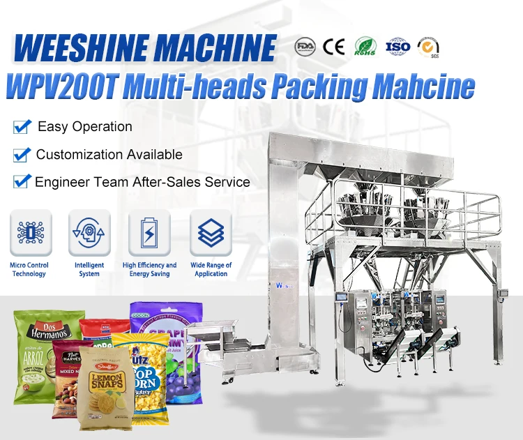 Multifunctional Automatic Vertical Granule Potato Chips Cassava Chips ...