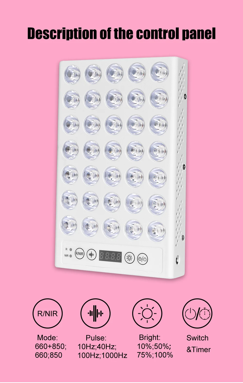 Shenzhen Idea 660nm 850nm Red Light Therapy Device for Pain Relief