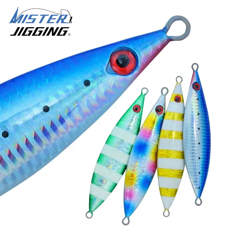 Mister Jigging 180g 250g Luminous Slow Pitch Jig Lure Deep Sea Fishing Lures Metal Jig For ...