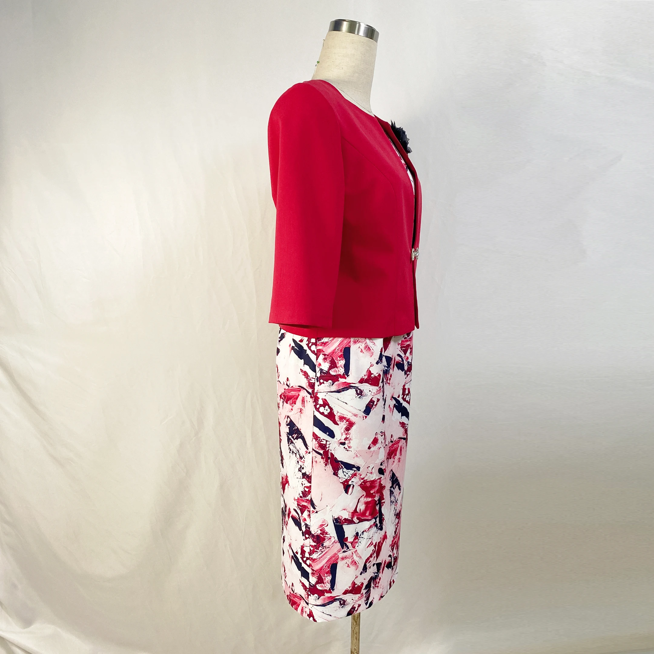 Plus Size Turkey Wear Dress - Casual A-Line Church Suits in Chiffon for ...