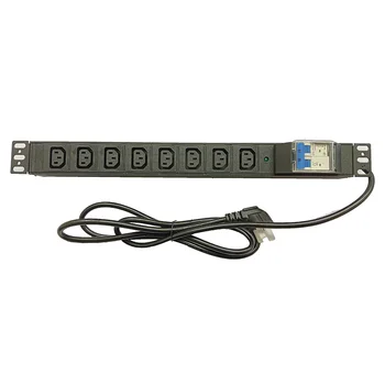 1u 8ways Iec Pdu With 2p 16a Circuit Breaker Air Switch For Network ...