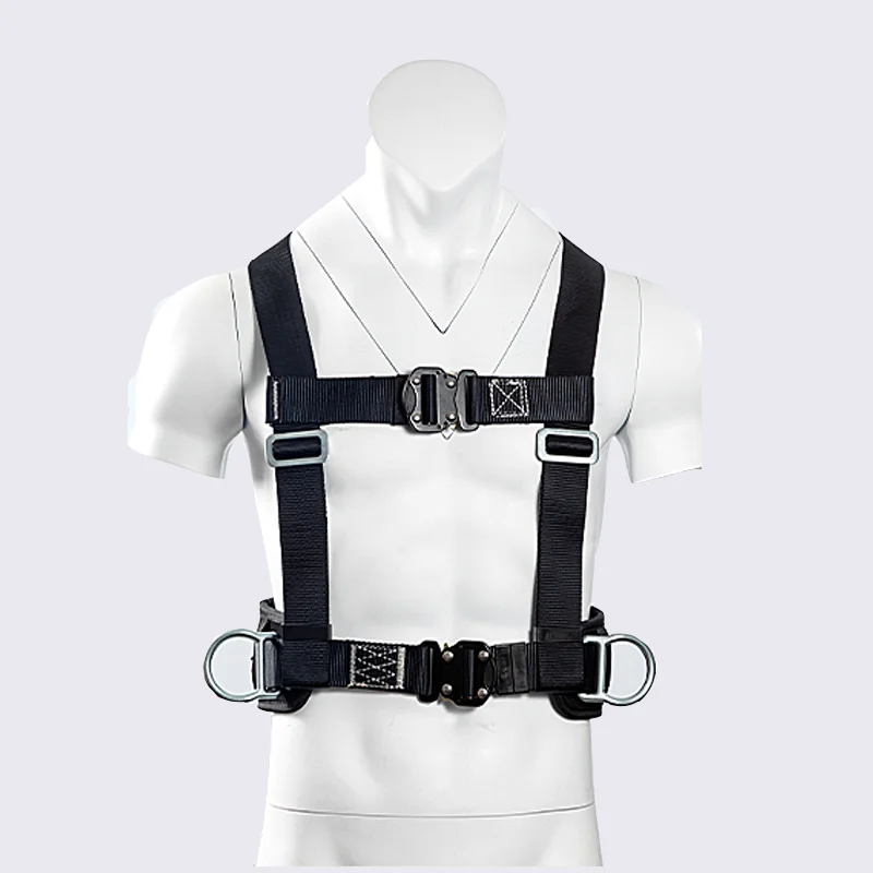 Upgraded Black Double D-ring Back Padded Electrician 3-point Half Body ...