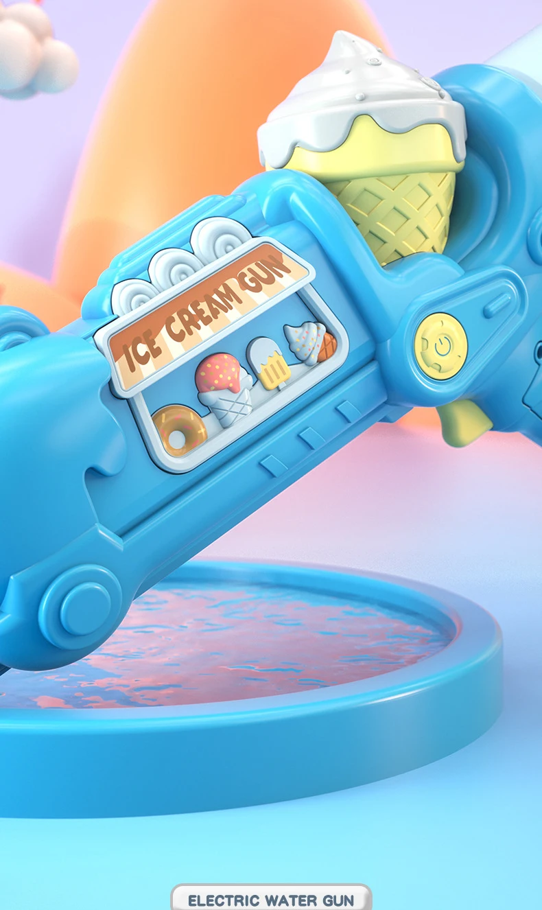 Ice Cream Automatic Suction Electric Water Gun Toys