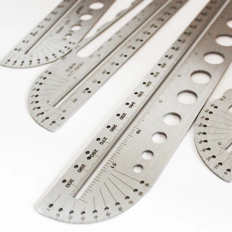 Stainless steel circle ruler radius diameter steel ruler R-scale scale ...