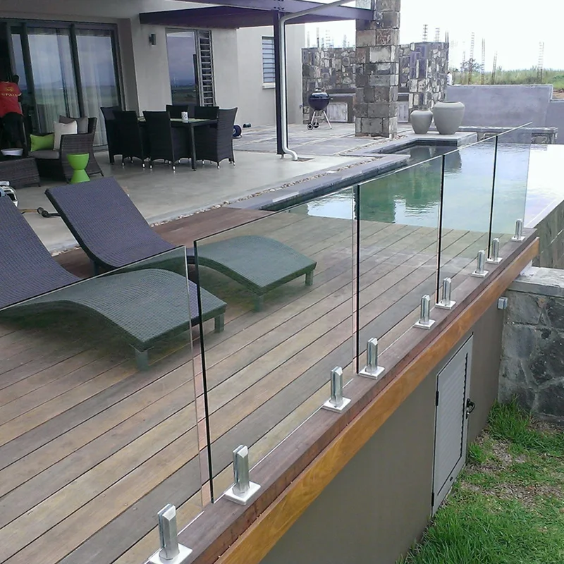 Stainless Steel Frameless Glass Railing Spigots Glass 12 Mm 2205 ...