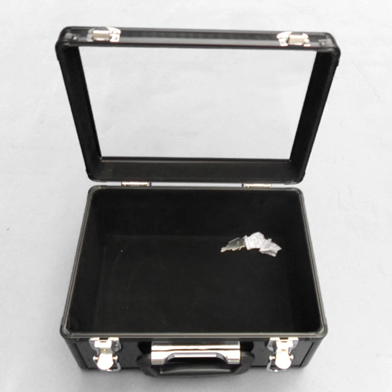 Multi Display Aluminum Briefcase Portable Tool Case With Clear Acrylic ...